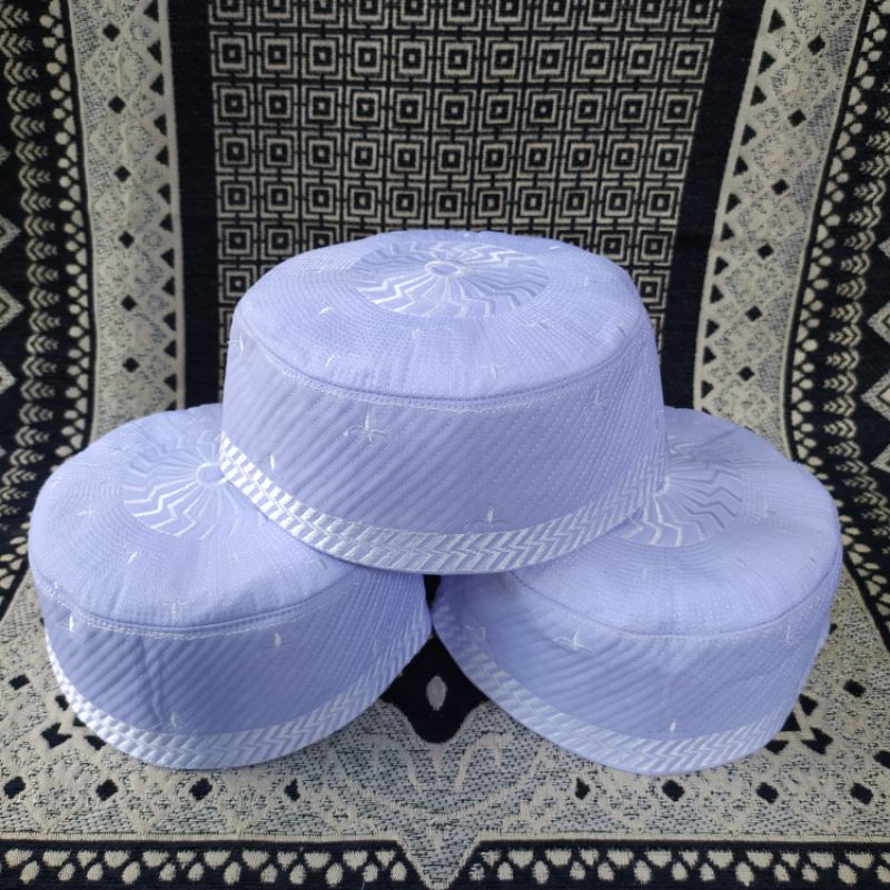 Jual Peci MADINAH BUGIS Peci Putih Kopeah madinah lokal kopiah madinah ...