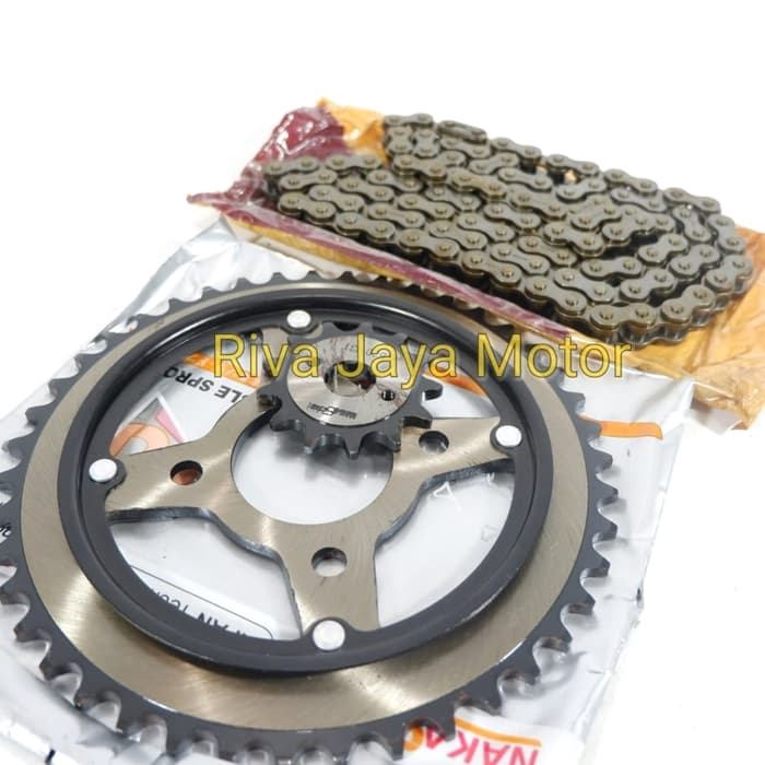 Jual Gear Paket Gir Set + Rantai Megapro New Tiger Lama Tiger Revo Mega ...