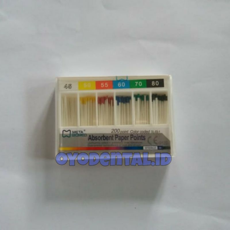 Jual Dental paper point gapadent / papper points Endo PSA size 15-40 ...