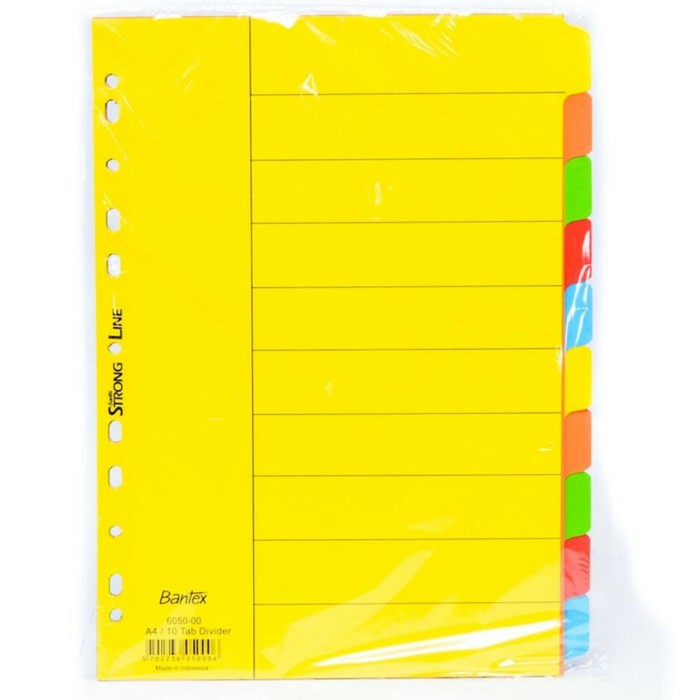 Jual Pembatas Dokumen Ordner / Divider A4 Bantex 10 warna | Shopee ...