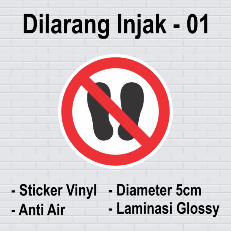 Jual Sticker Peringatan Dilarang Injak | Shopee Indonesia