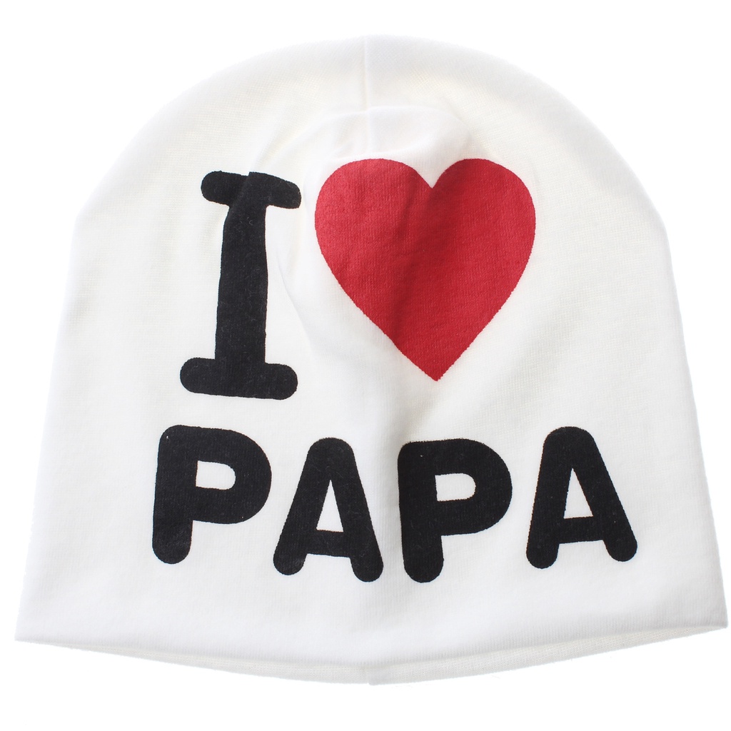 Jual NEW Topi kupluk bayi dan anak i love papa mama | Shopee Indonesia