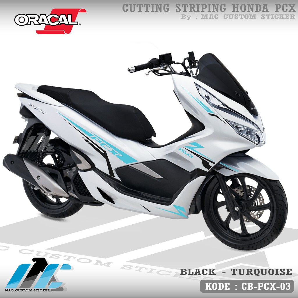 Jual CB-PCX-03 PCX HITAM -CUTTING STICKER PCX - STRIPING CUTTING PCX ...