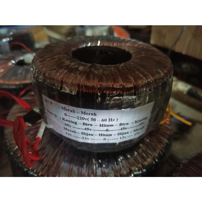 Jual trafo toroid donat 5a ct55v..45v murni | Shopee Indonesia