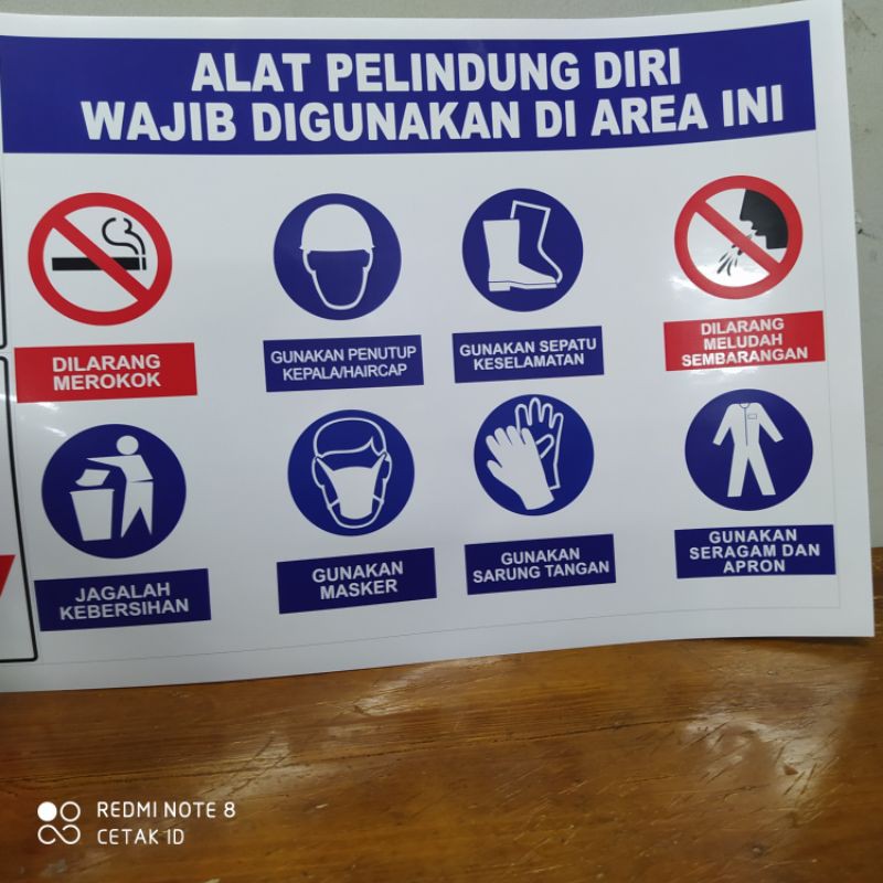 Jual STICKER SIGN ALAT PRRLINDUNGAN DIRI (APD) | Shopee Indonesia