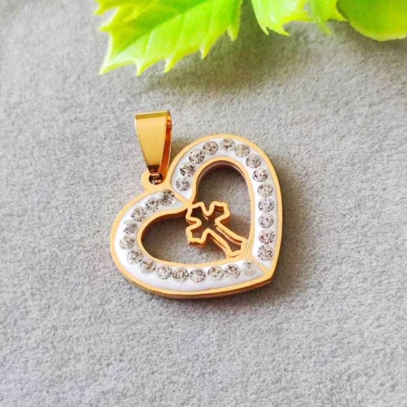 Jual Liontin Salib Permata Liontin Bunda Maria Titanium | Shopee Indonesia