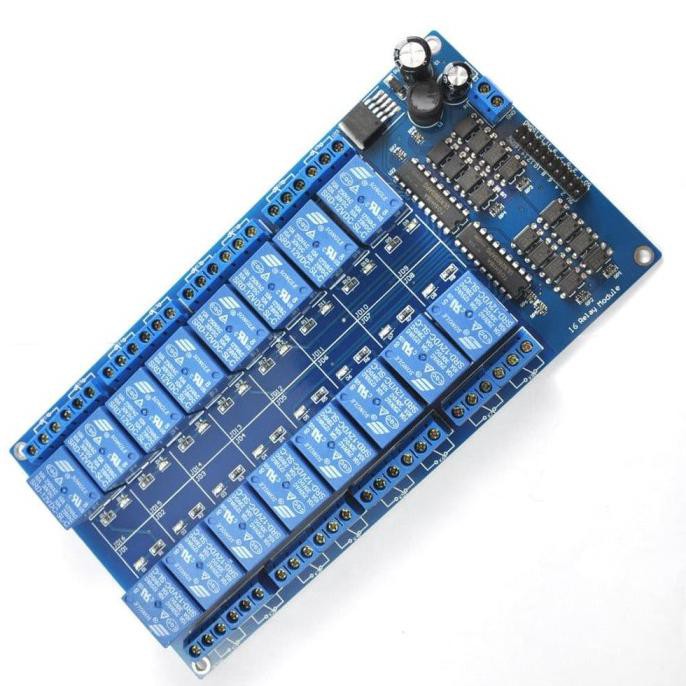 Jual Relay 16 Channel 12V Module Board Optocoupler Power for Arduino ...