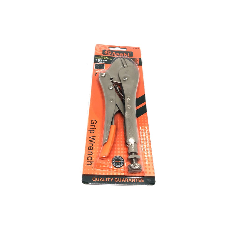 Jual tang jepit 8" tang locking pinch off tool original asaki | Shopee ...