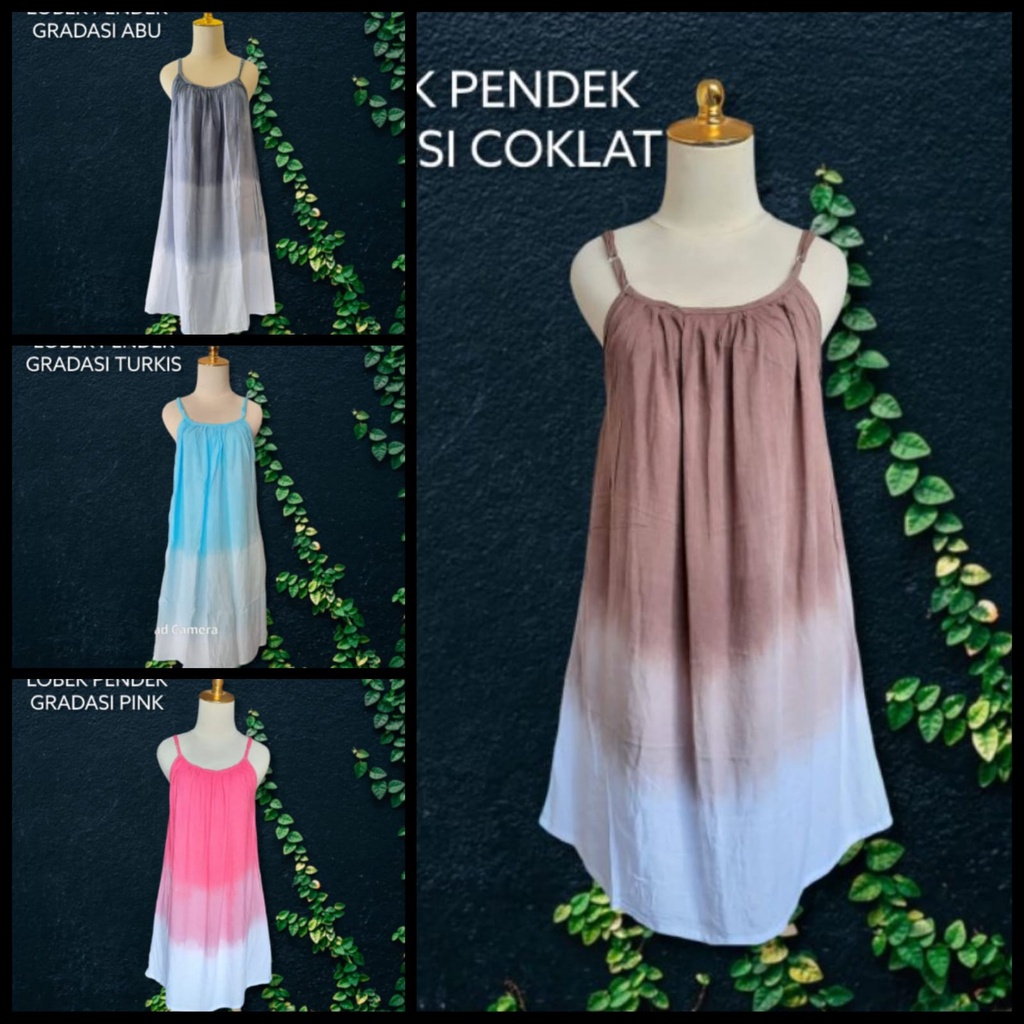 Jual REALPICT - Daster Bali Dress Lobek Gradasi Pendek Kekinian viral ...