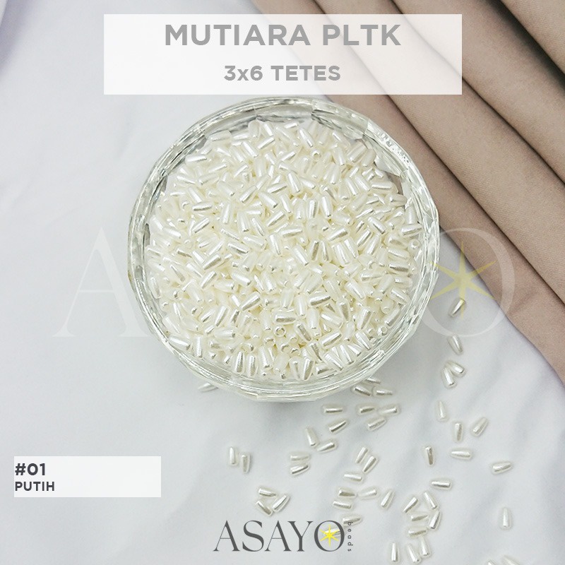 Jual Mutiara Plastik 3x6 4x8 6x10 Tetes Juntai Jambu Putih BW Coksu ...