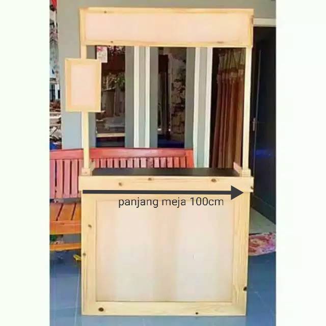 Jual Booth portable/stand jati belanda/gerobak lipat polos 100cmx50cm ...