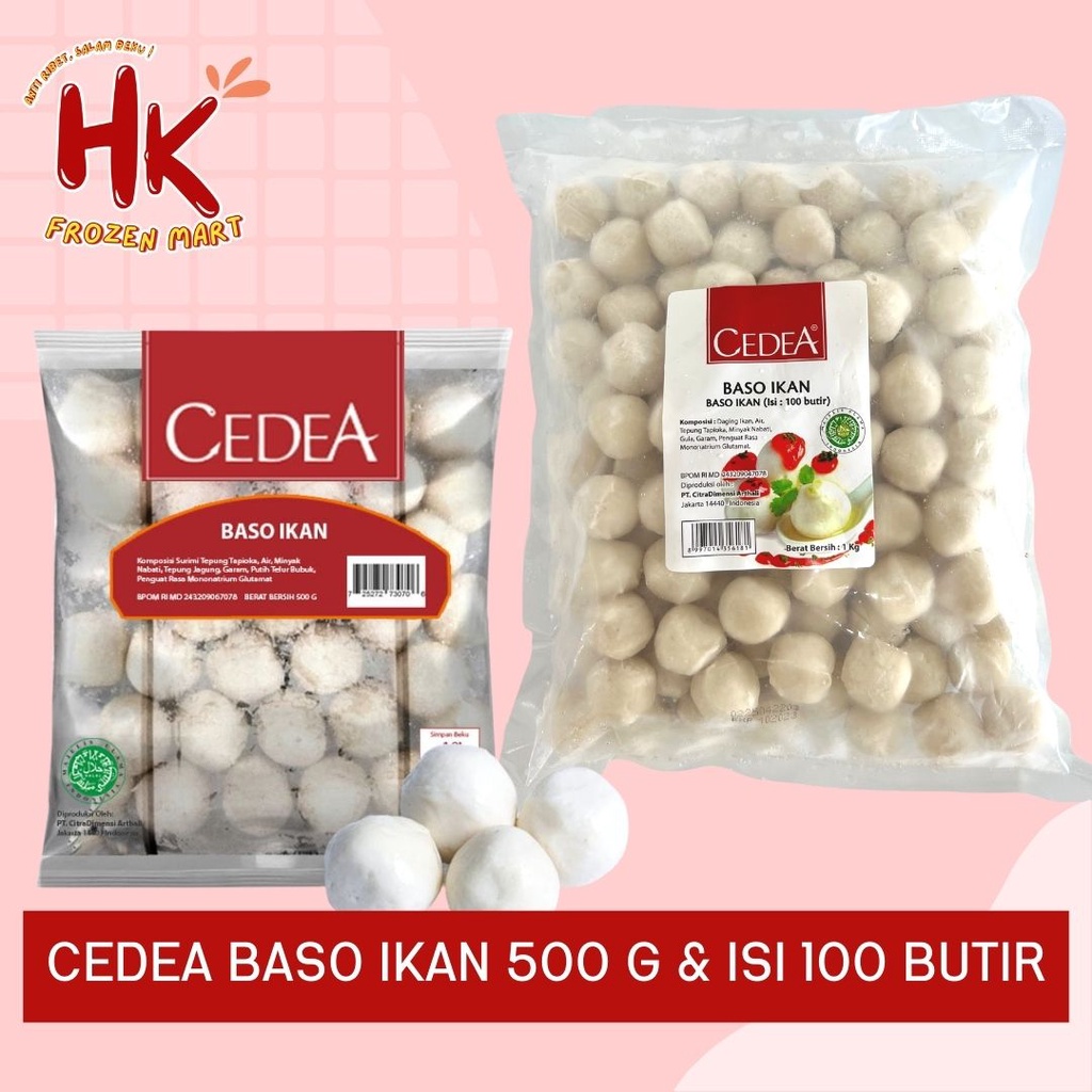 Jual Cedea Baso Ikan 500 g & 100 pcs / bakso kuah suki / baso bakar ...