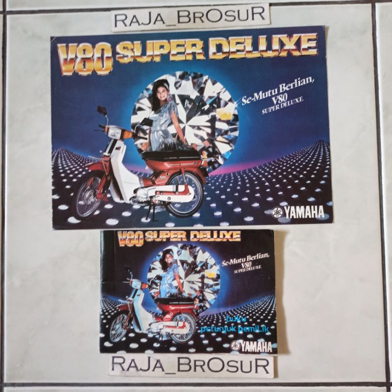 Jual Buku Petunjuk Pemilik/Manual Book + Poster brosur katalog leaflet Yamaha V80 Super Deluxe ...
