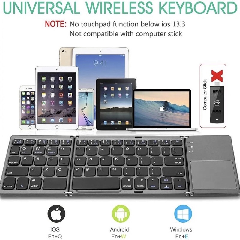 Jual Premium Foldable Keyboard Lipat Bluetooth Komputer Laptop Mouse ...
