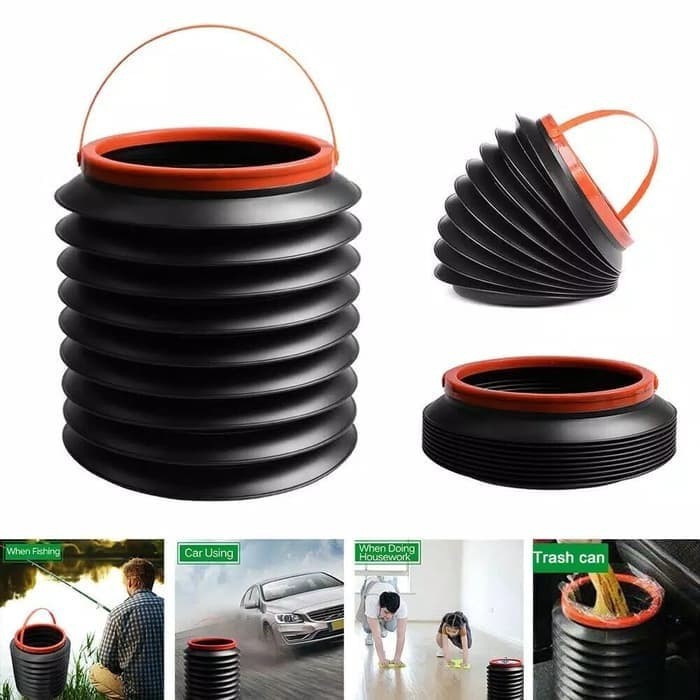 Jual TEMPAT SAMPAH LIPAT PORTABLE FOLDING TRASH can OUTDOOR RETRACTABLE ...