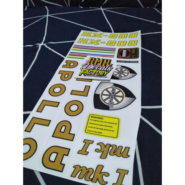 Jual decals/decal/stiker/sticker set bmx apollo mk1 repro | Shopee ...