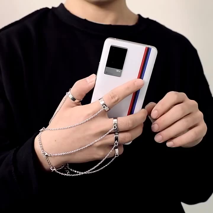 Jual Set Gelang Rantai Cincin Model Terbuka Desain Rantai Daun Gaya hip ...