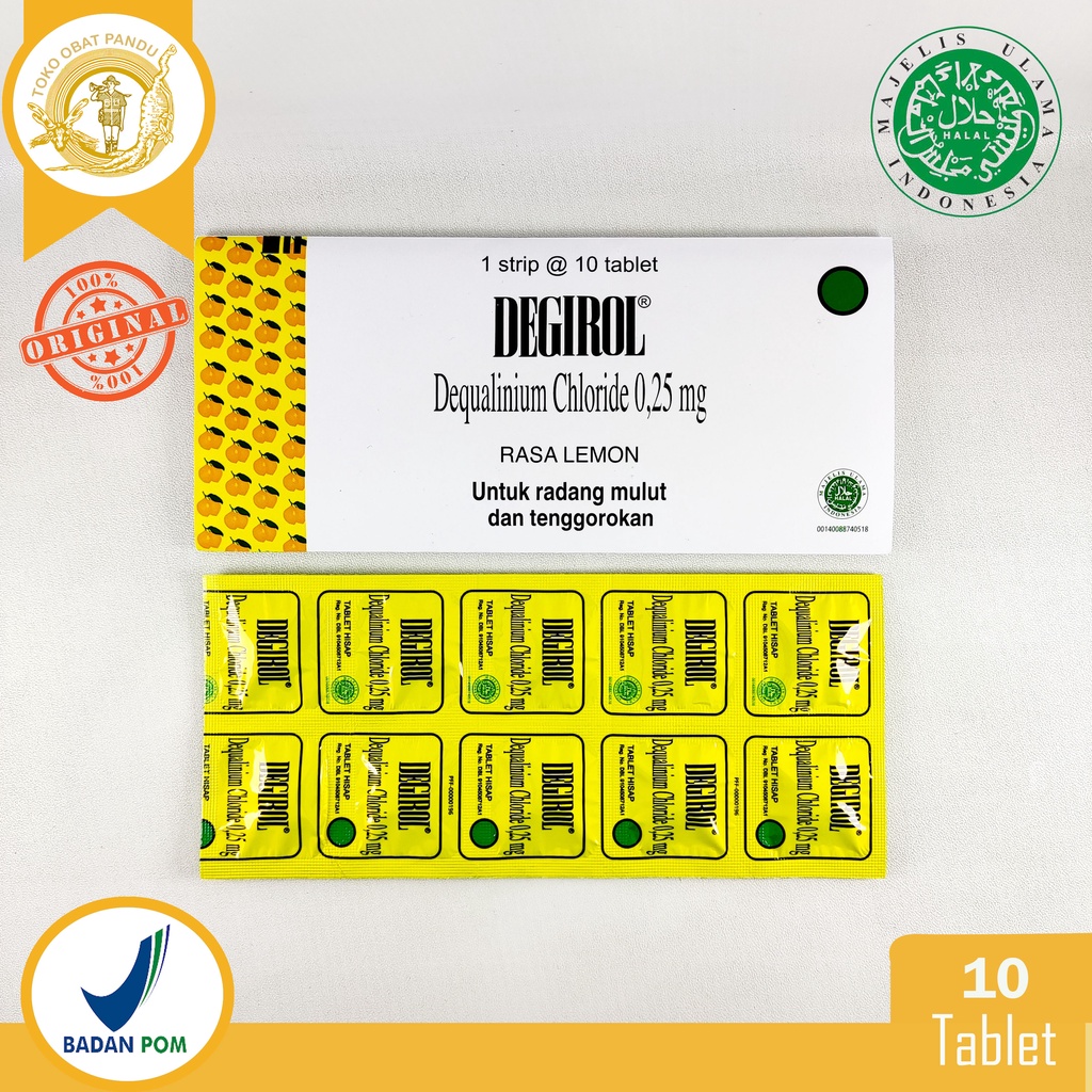 Jual DEGIROL (1 STRIP) / OBAT RADANG MULUT DAN TENGGOROKAN | Shopee ...