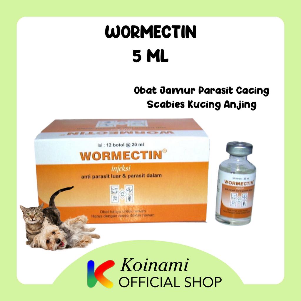 Jual WORMECTIN 5ml / obat jamur parasit cacing scabies kucing anjing ...