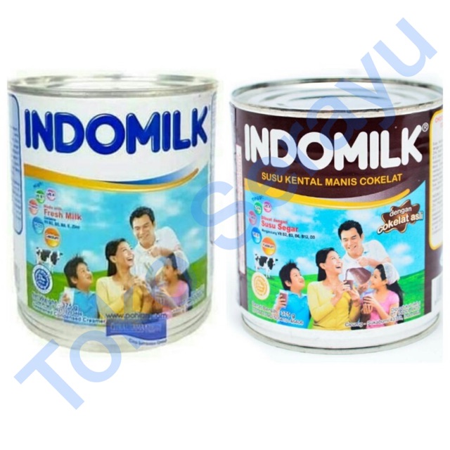 Jual Susu Kental Manis Indomilk Kaleng 375gr - Putih/Coklat | Shopee ...