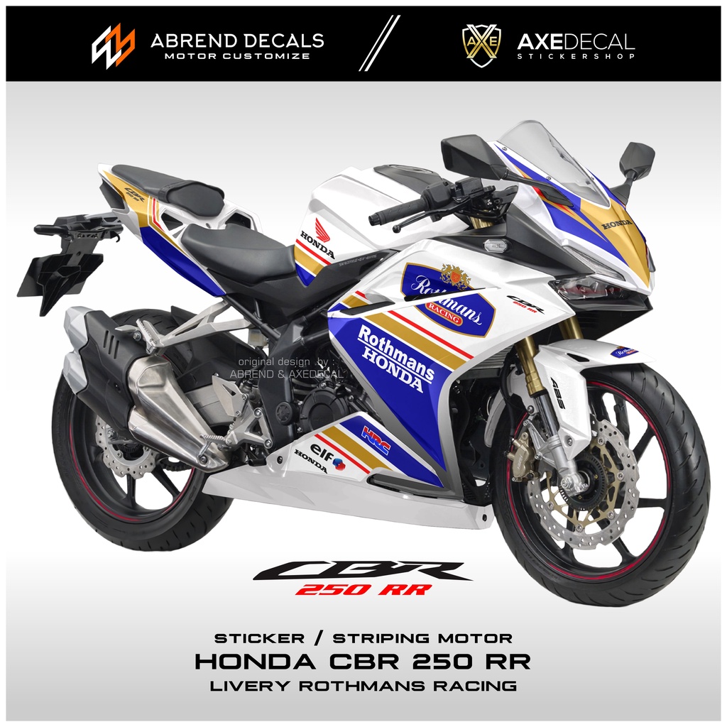 Jual STRIPING CBR 250 RR LIVERY ROTHMANS HONDA RACING / STIKER MOTOR HONDA CBR 250RR DESIGN ...