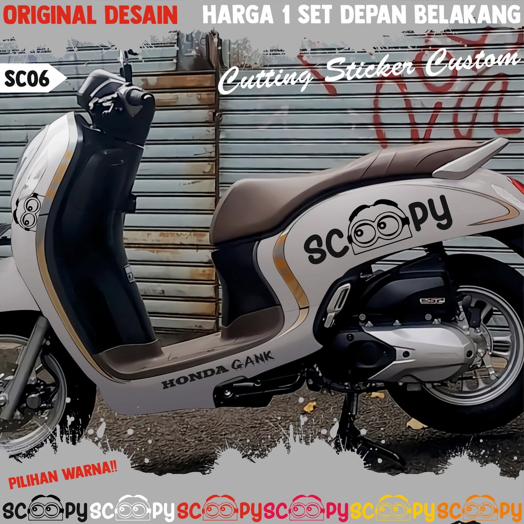 Jual BISA CUSTOM NAMA /Sticker Scoopy MINIONS SCOOPY Satu Set /all ...