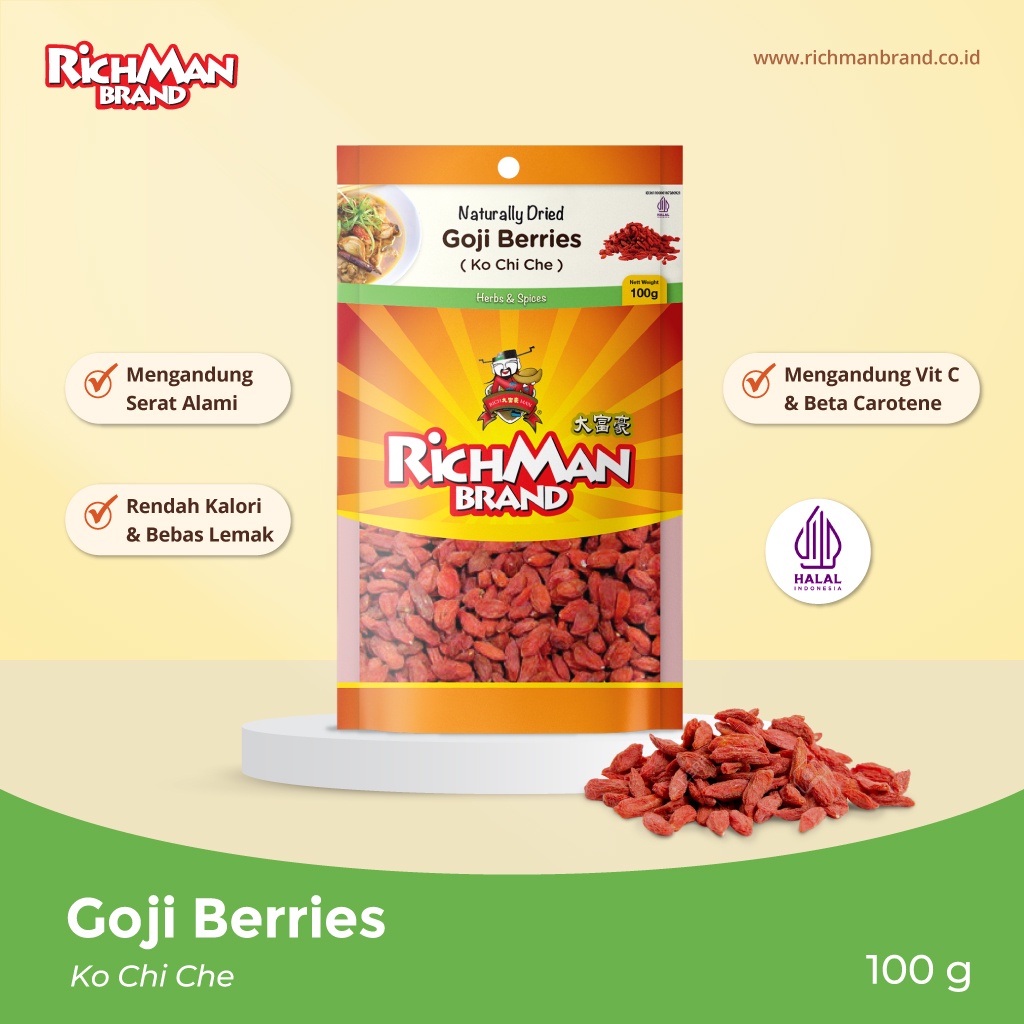 Jual RichMan Brand Goji Berries (Ko Chi Che) 100 gr | Shopee Indonesia