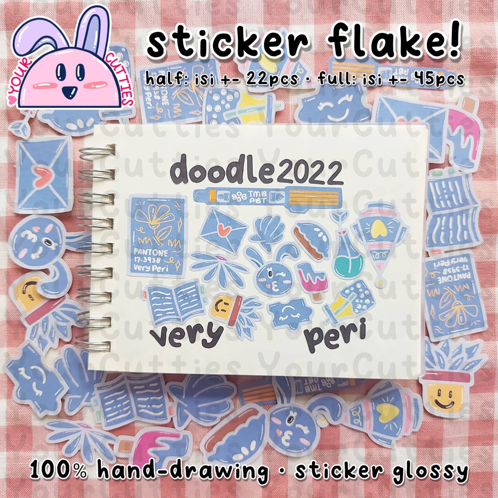 Jual [FLAKE] STIKER PANTONE 2022 DOODLE JURNAL BUJO PLANNER LUCU MURAH ...
