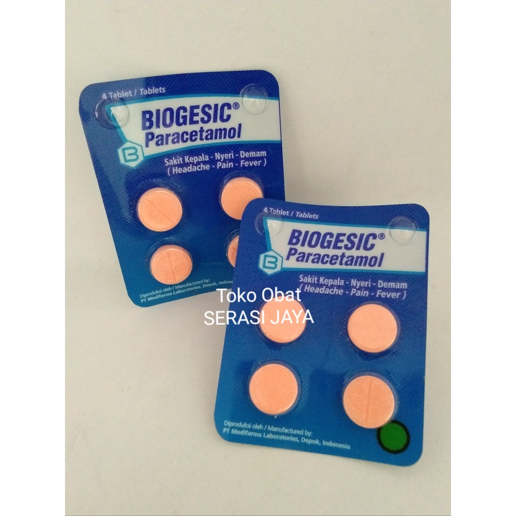 Jual Biogesic Tablet Pereda Sakit Kepala-Nyeri-Demam | Shopee Indonesia