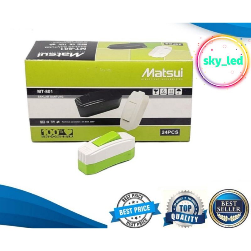 Jual Saklar Lampu Gantung MATSUI / Switch Lampu On Off MATSUI / Saklar Gantung MATSUI - MT801 ...
