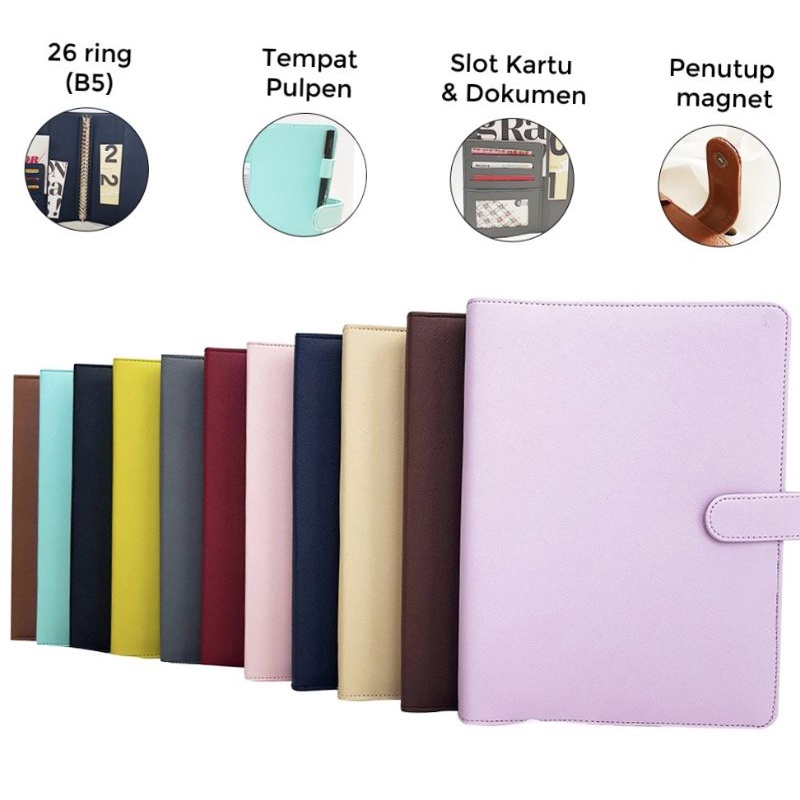 Jual BINDER POLOS AESTHETIC/ BINDER B5 /BINDER 26 RING/BINDER JURNAL ...