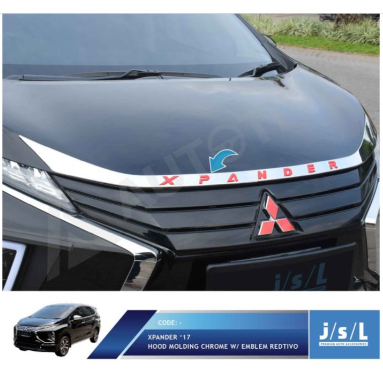 Jual Hood Molding with Red Emblem Mitsubishi Xpander | Shopee Indonesia