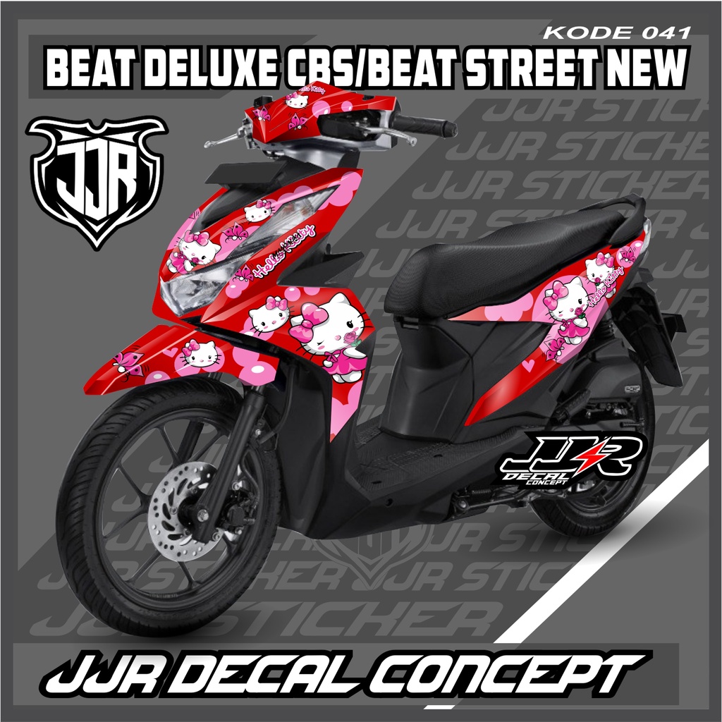 Jual STIKER DECAL NEW HONDA BEAT DELUXE /CBS/STREET 2020-2022 HELLO ...