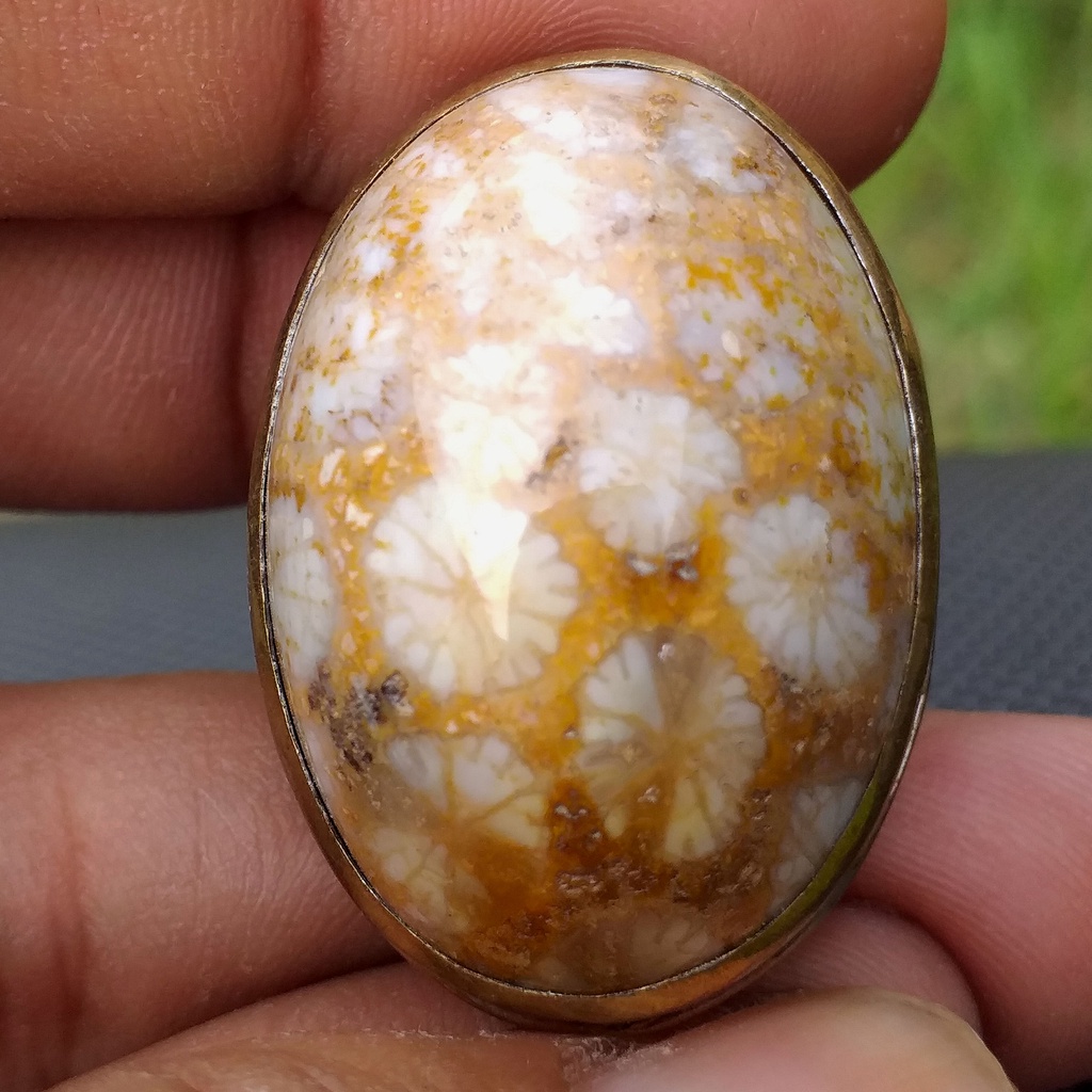 Jual Batu Akik Teratai Kuning Asli Alam Jumbo Mumbul Urat Rata Ceplok ...