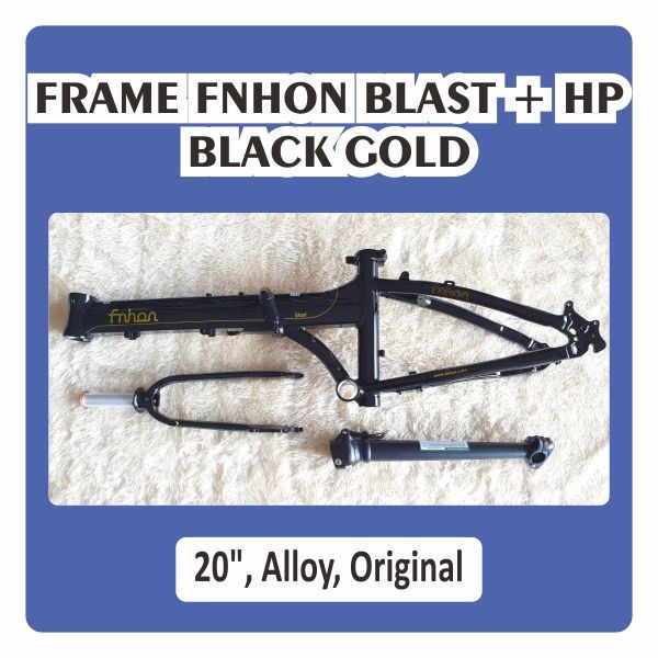 Jual Frame fork + handlepost Fnhon Blast black gold hitam emas ...