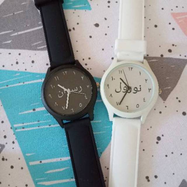 Jual Jam tangan couple custom bisa pakai nama pasangan keren murah ...