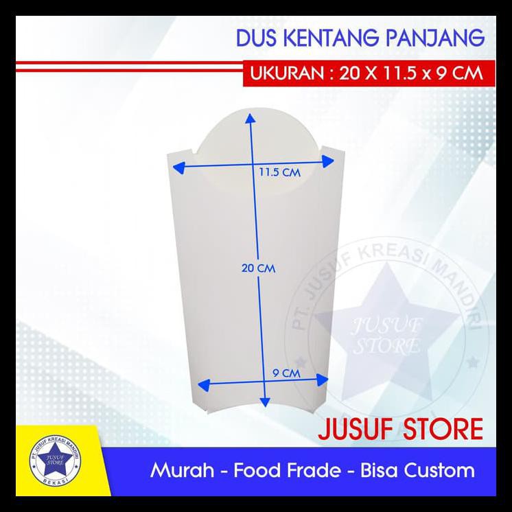 Jual Dus Kentang French Fries / Snack Panjang Foodgrade Isi 50 Pcs ...