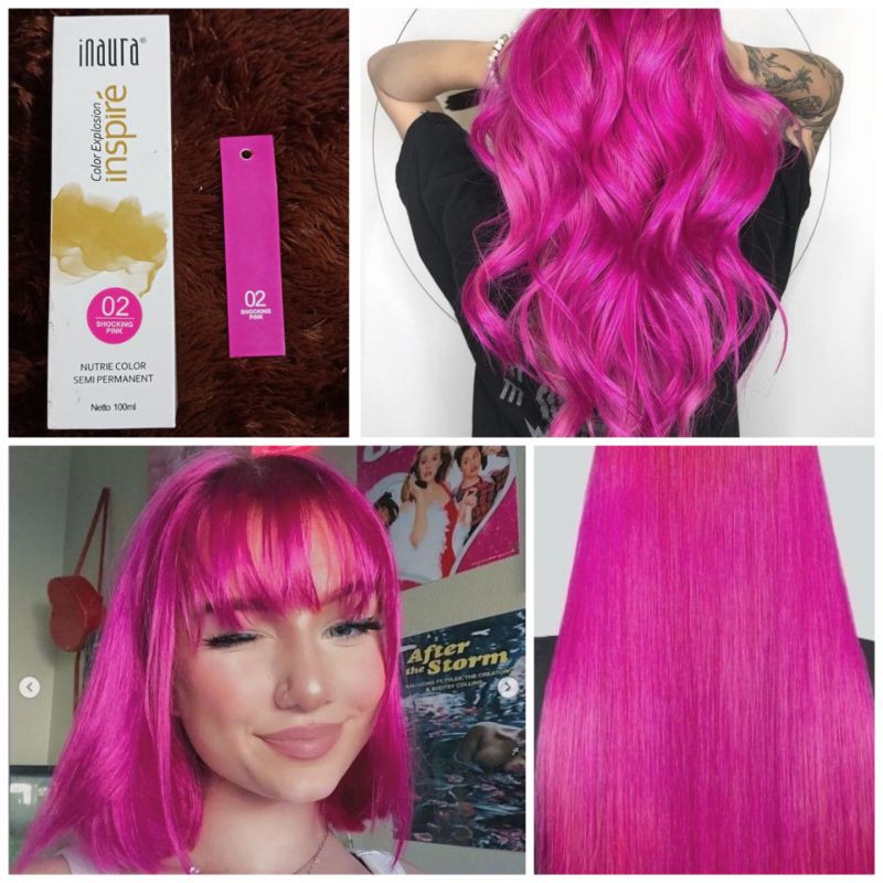 Jual Inaura Color Explosion Inspire 02 Shocking Pink 100ml Cat Rambut ...