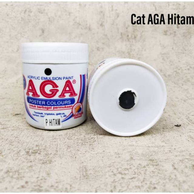 Jual CAT AGA / CAT ACRYLIC (WARNA HITAM / PUTIH) | Shopee Indonesia