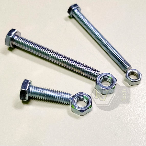 Jual BAUT MUR PUTIH M5 X 50 P0.80 K8 FULL DRAT 10 PCS | Shopee Indonesia