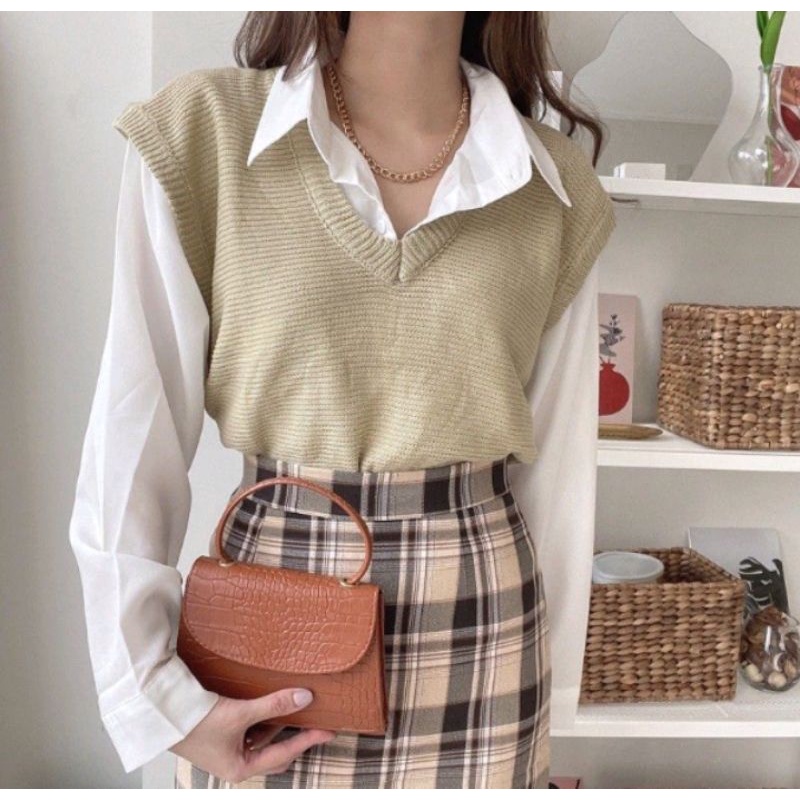 Jual Vest Rompi Knit Wanita / Rompi Wanita Kekinian | Shopee Indonesia