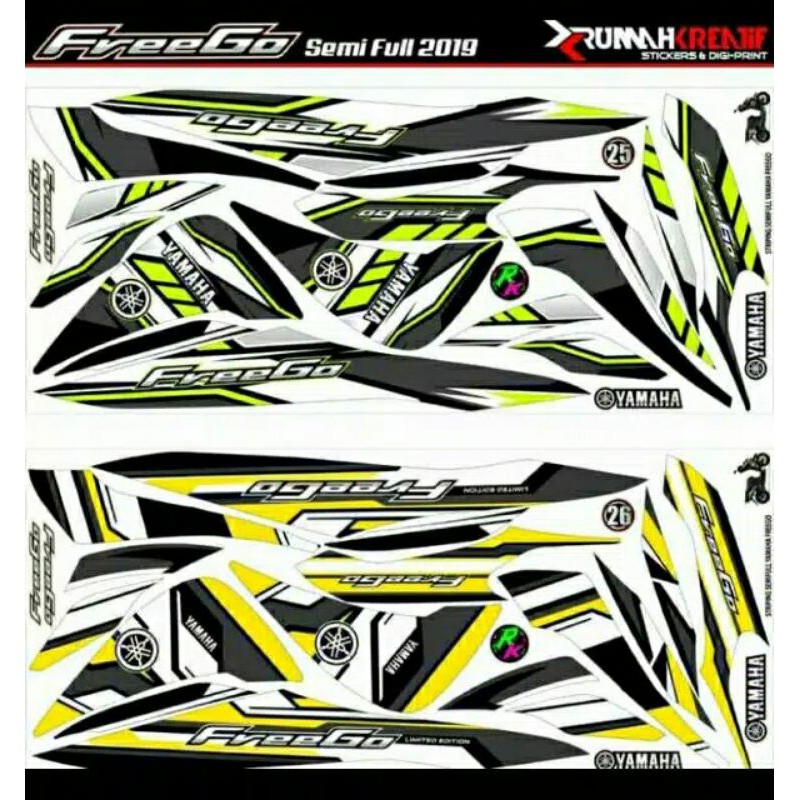 Jual Striping sticker Freego variasi grafis warna pilihan full wrap ...