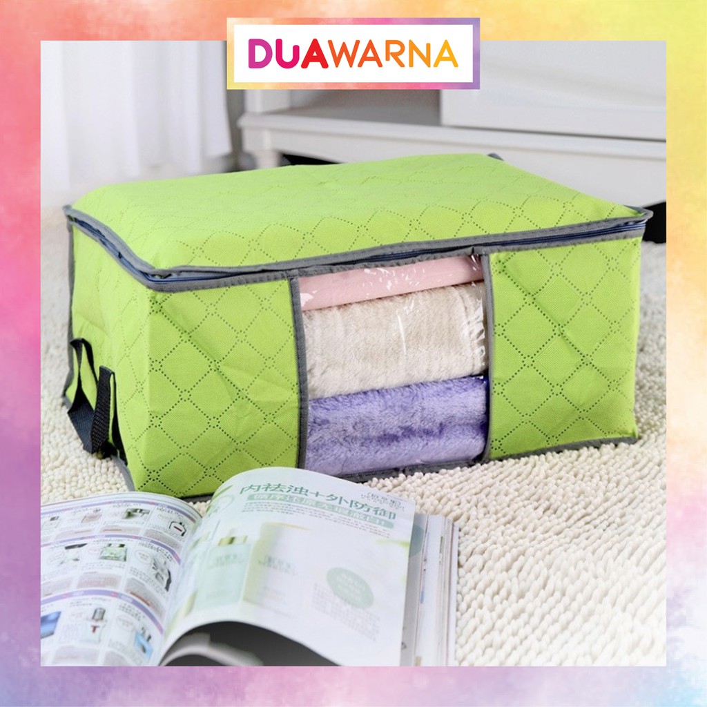 Jual DuaWarna Bamboo Storage Box Organizer Bag Tidur Berdiri Tempat ...