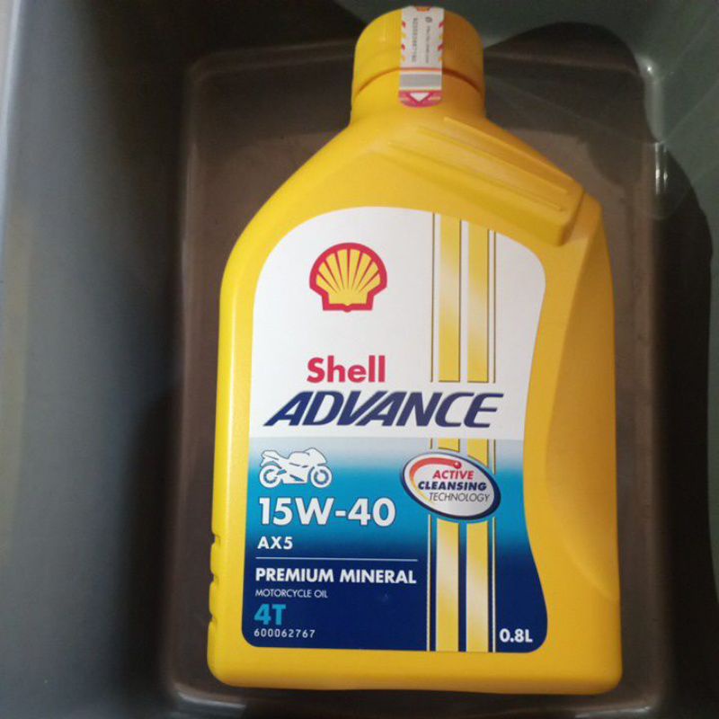 Jual Shell ADVANCE AX5 0.8L 15W-40 (ORIGINAL 100%) | Shopee Indonesia