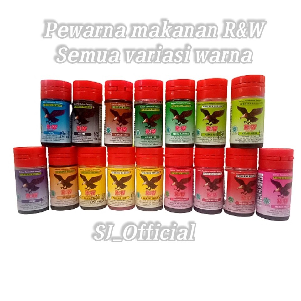 Jual PEWARNA RW Rajawali / Pewarna Makanan / Pewarna Kue GOOD QUALITY ...