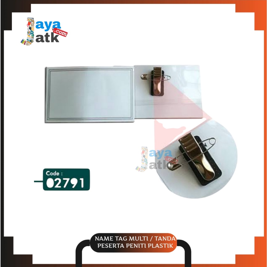 Jual [ PACK ] Name Tag Multi / Tanda Peserta Peniti Plastik MURAH ...