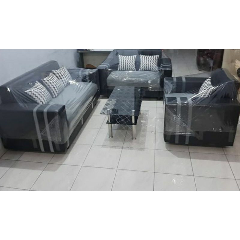 Jual Sofa minimalis 321 murah free meja tamu makassar | Shopee Indonesia