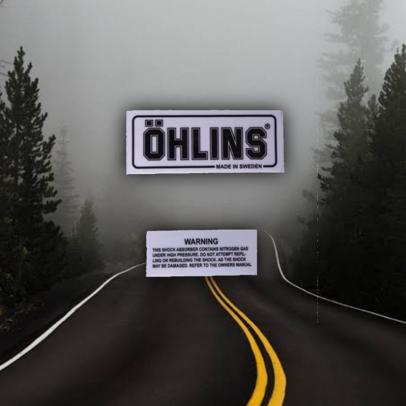 Jual Sticker stiker shock tabung Ohlins Made in Sweden Transparan ...