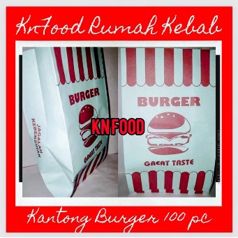 Jual Kantong Burger - kantong burger merah putih - kantong burger 100 ...