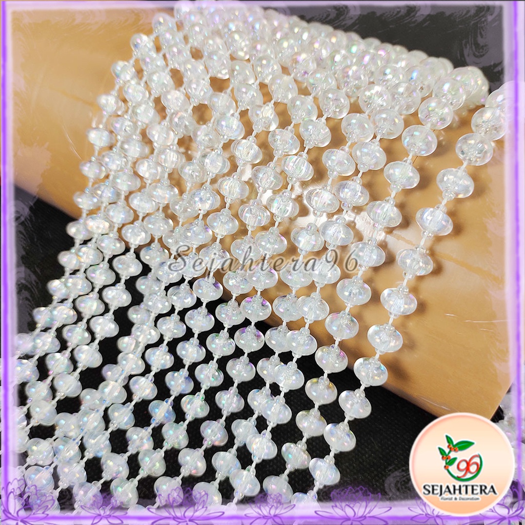 Jual Kristal Rantai Akrilik Panjang -+ 30 Meter - Manik-Manik Kristal ...